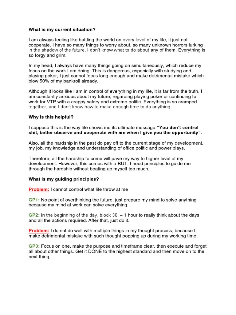 Principles of My Life | PDF