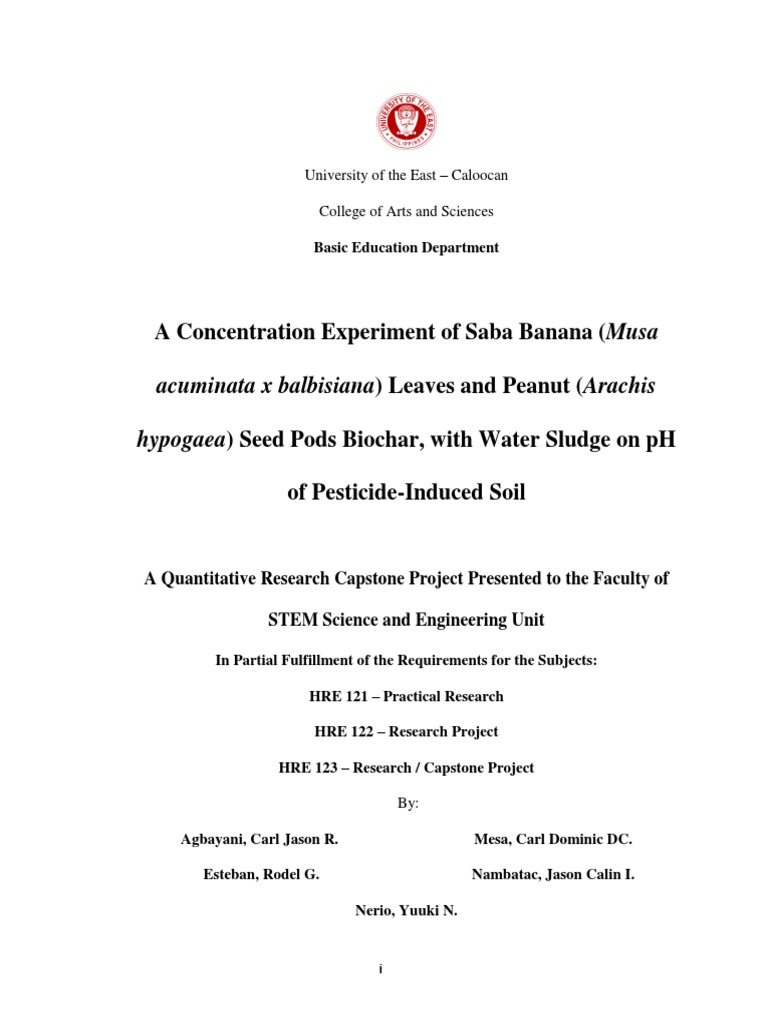 A Concentration Experiment of Saba Banana (Musa | PDF