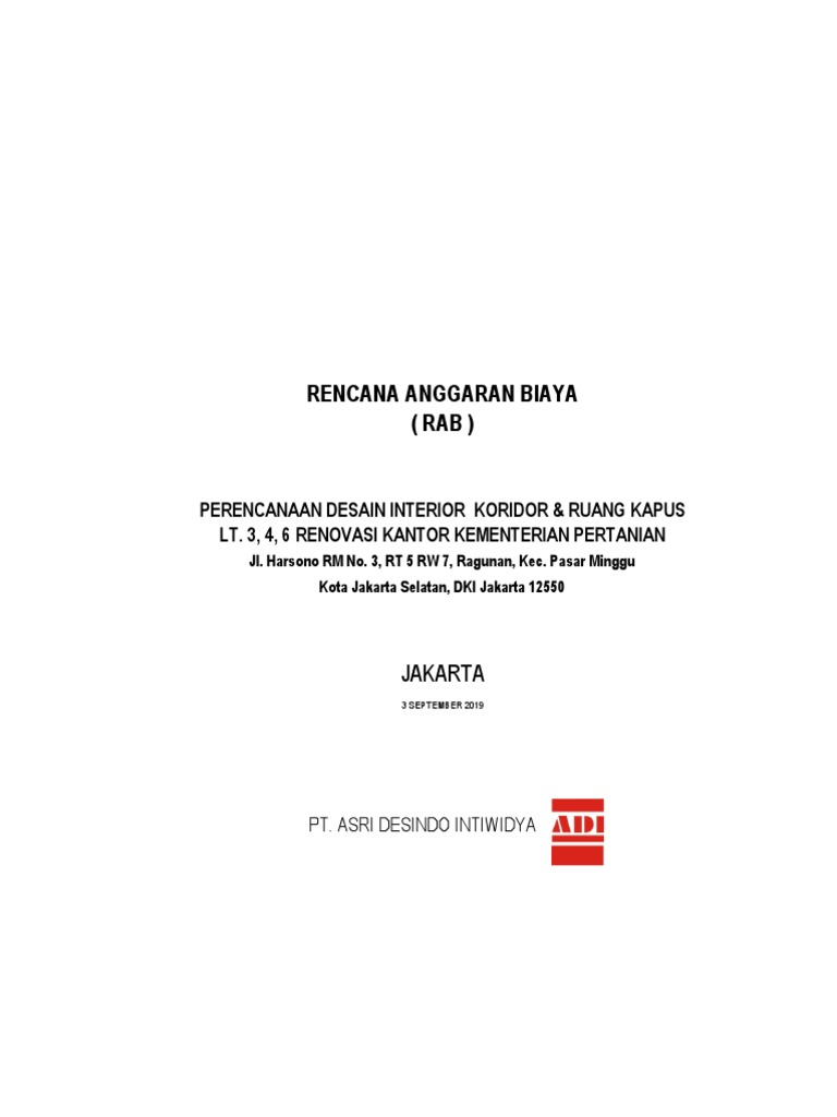 Rab Kementerian Pertanian 1 | PDF