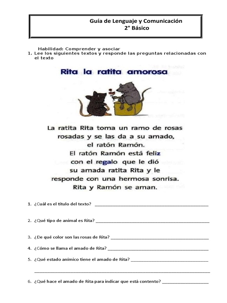 Guia de Comprension Lectora | PDF