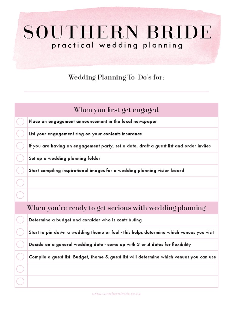 The Ultimate Wedding Planning Checklist: A Month-by-Month Breakdown of ...