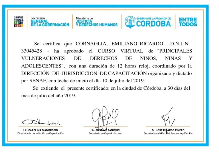 Certificados de Cursos Realizados | PDF