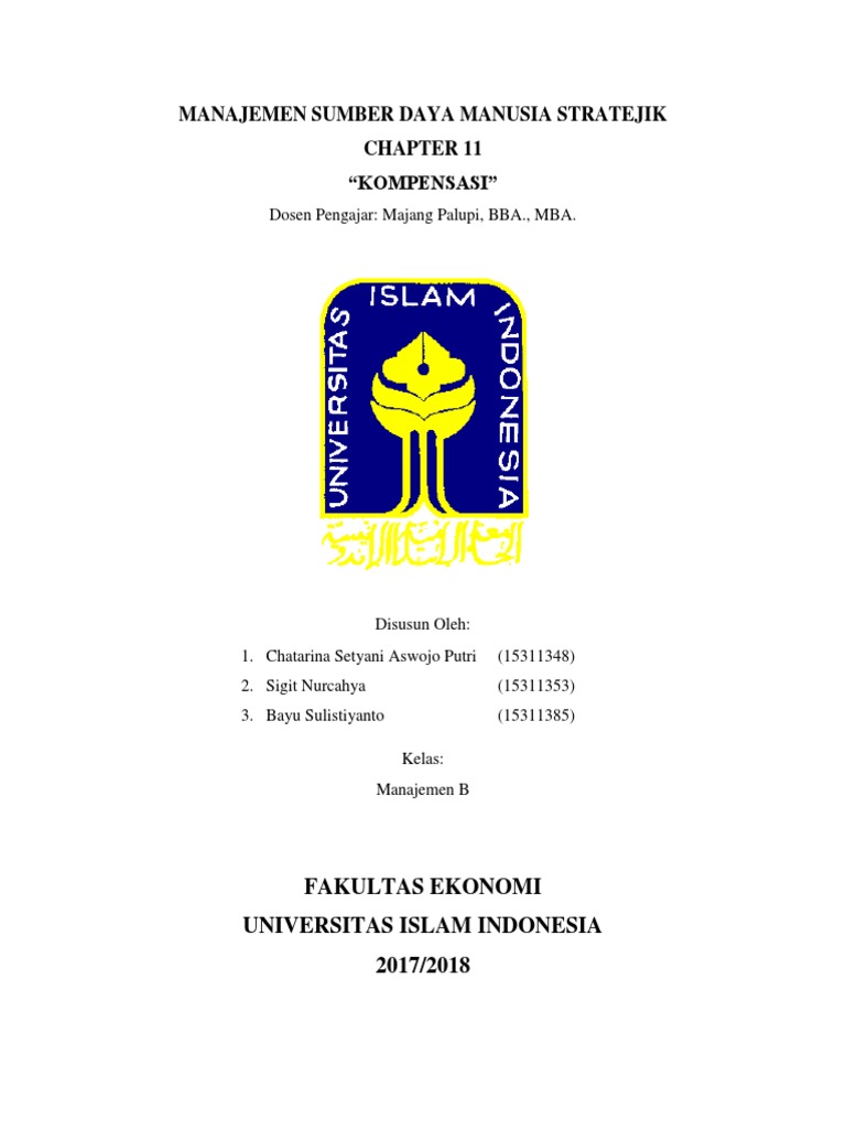 MSDM Stratejik Chapter 11 (Kompensasi) | PDF