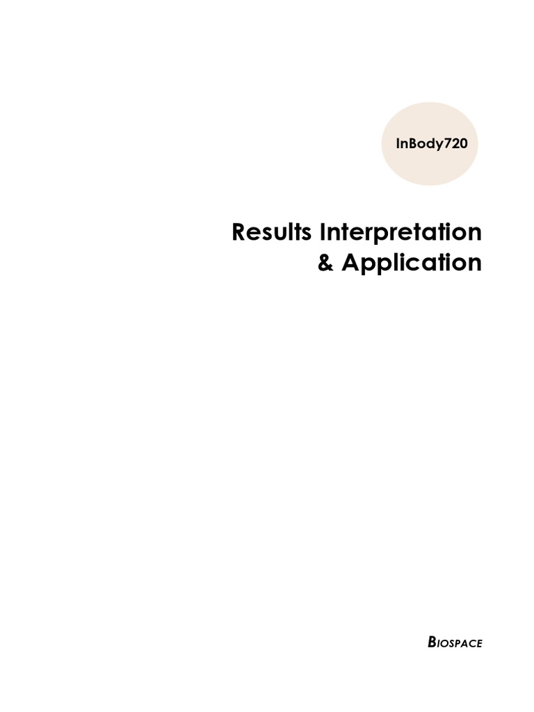 Inbody 720 Results Interpretation | PDF | Body Mass Index | Obesity