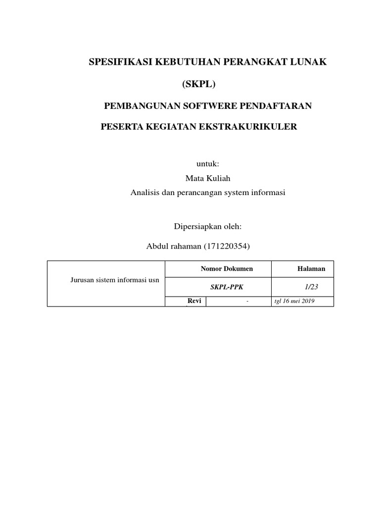Tugas Akhir Apsi | PDF | Bisnis | Komputer