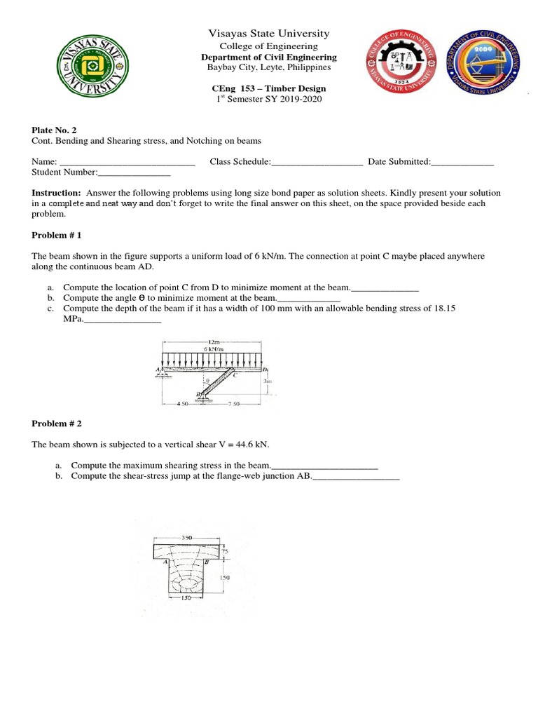 Timber Design Problem | PDF | Beam (Structure) | Bending