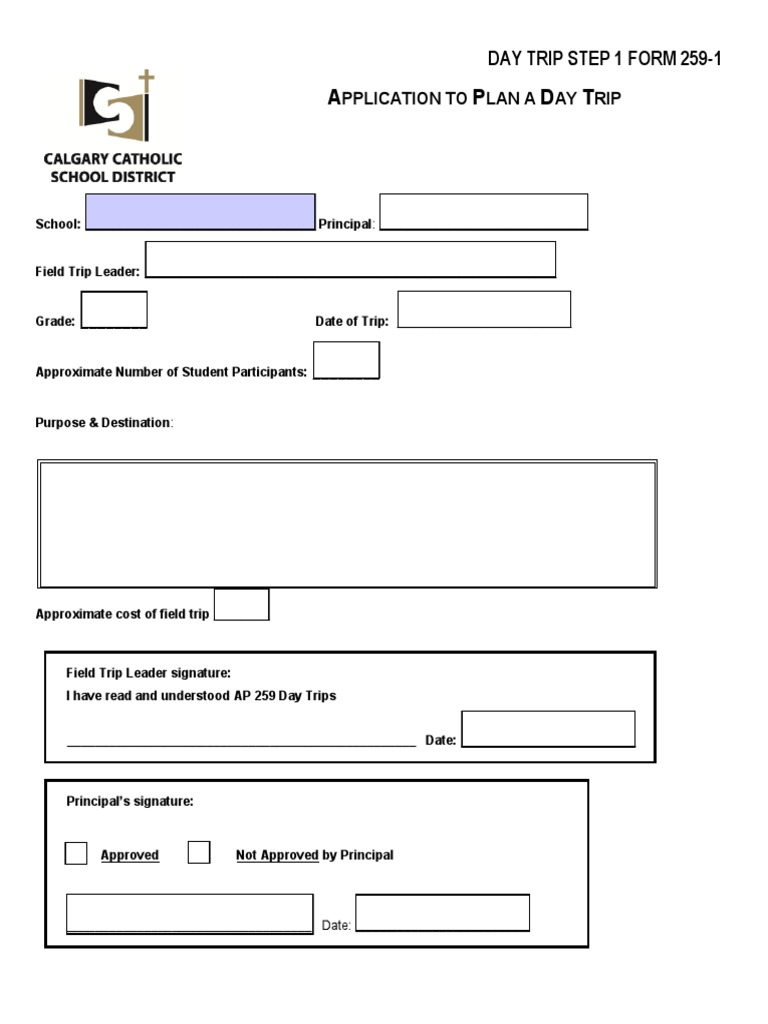Day Trip Forms | PDF | Risk Assessment | Risk