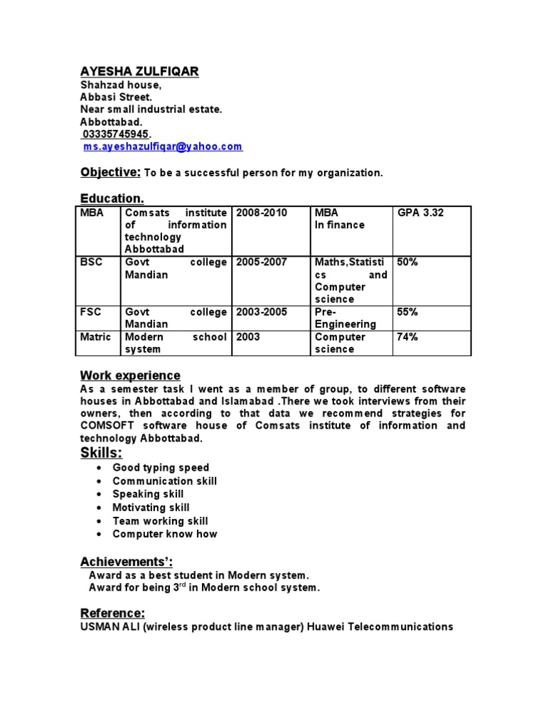 Applicant Signature in Resume | PDF | Career & Growth
