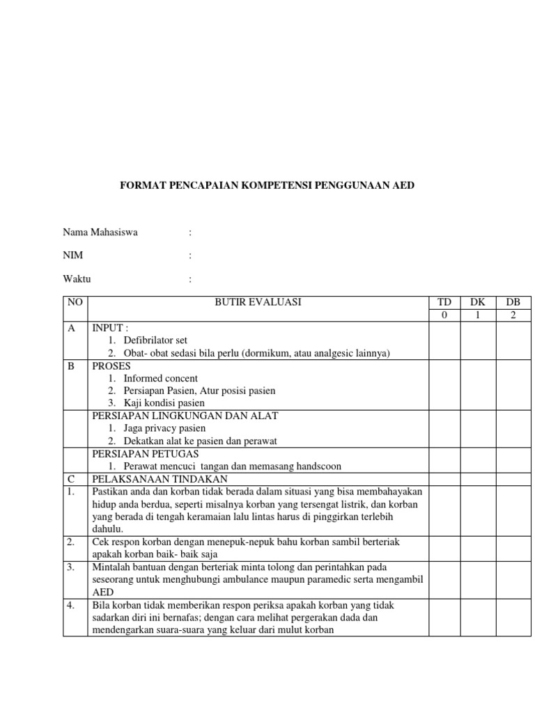 Sop Aed Dan DC Shock | PDF