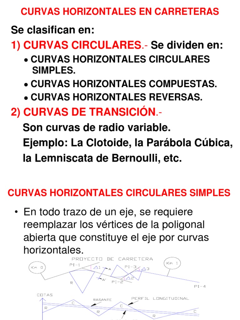 Diseño de Curvas Horizontales en Carreteras | PDF | Sistema de ...