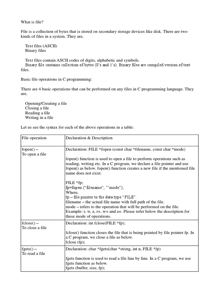 File Handling | PDF | Filename | C (Programming Language) File Handling | PDF | Filename | C (Programming Language)
