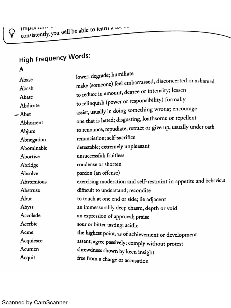 Nmat 1000 High Frequency Words | PDF