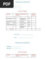 Judging Sheet | PDF