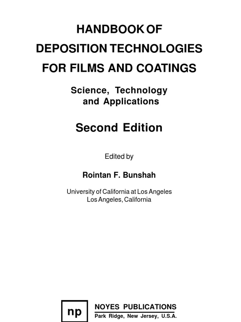 Handbook of Deposition Technologies For Films and Coatings | PDF