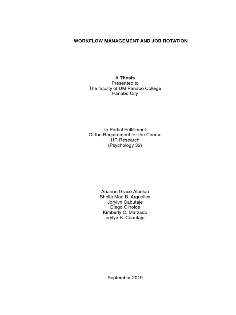 Workflow Management and Job Rotation | Download Free PDF | Employment ...