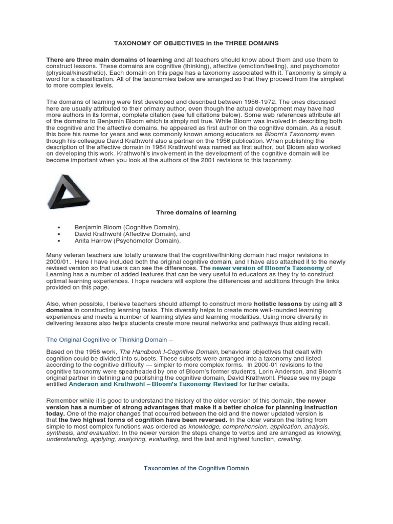 Three Domains of Learning | Download Free PDF | Affect (Psychology ...