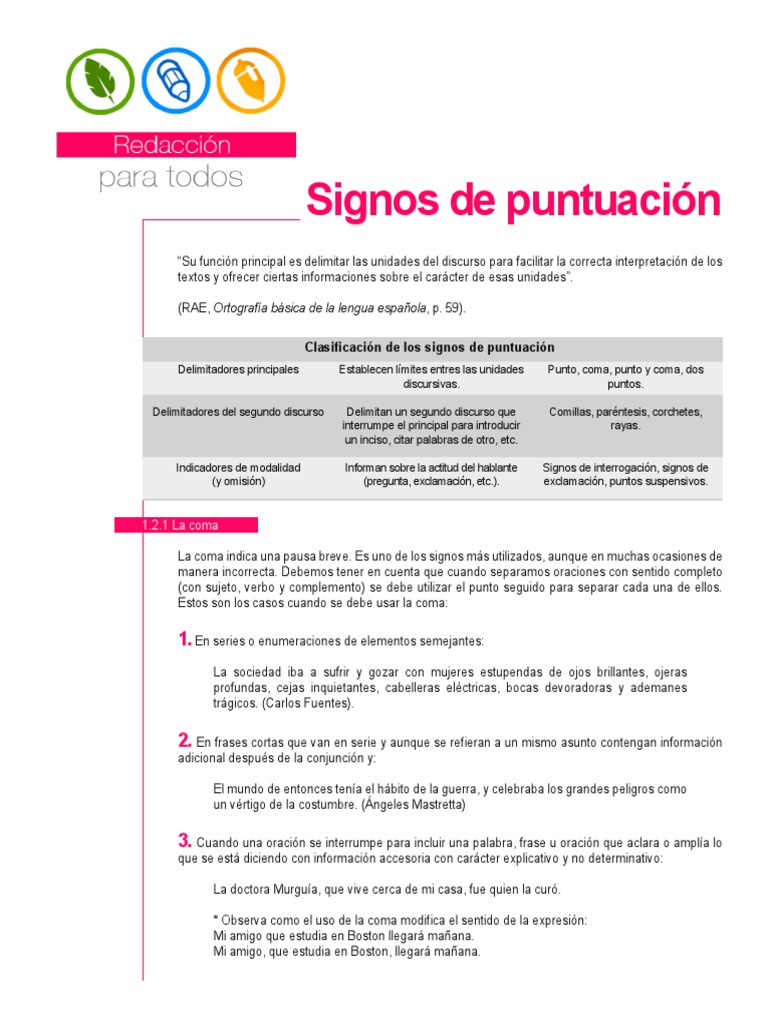 Puntuacion | PDF | Coma | Comillas