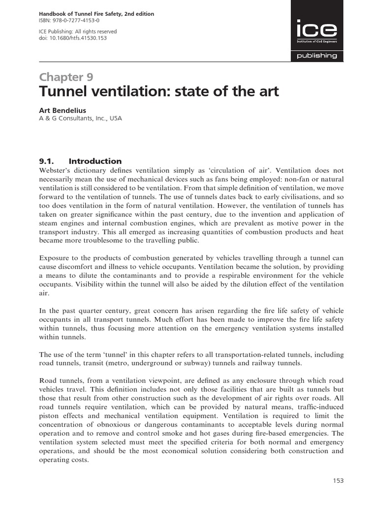 CH 9 Tunnel Ventilation State of The Art | PDF | Ventilation ...