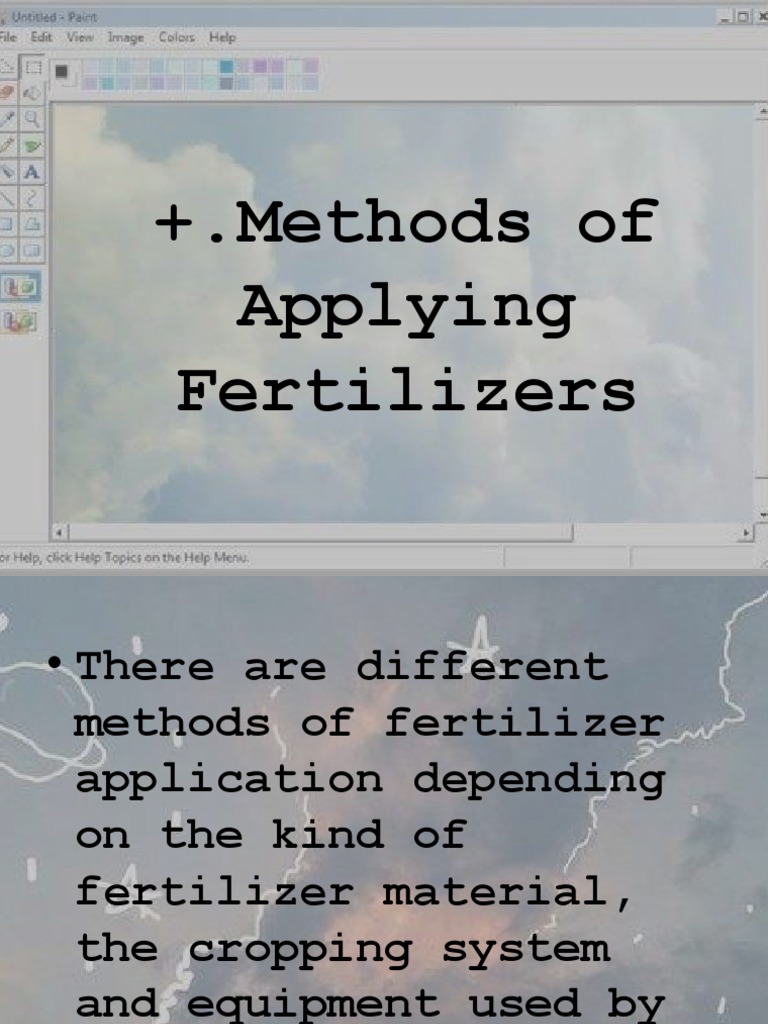 Methods of Fertilizer Application | PDF