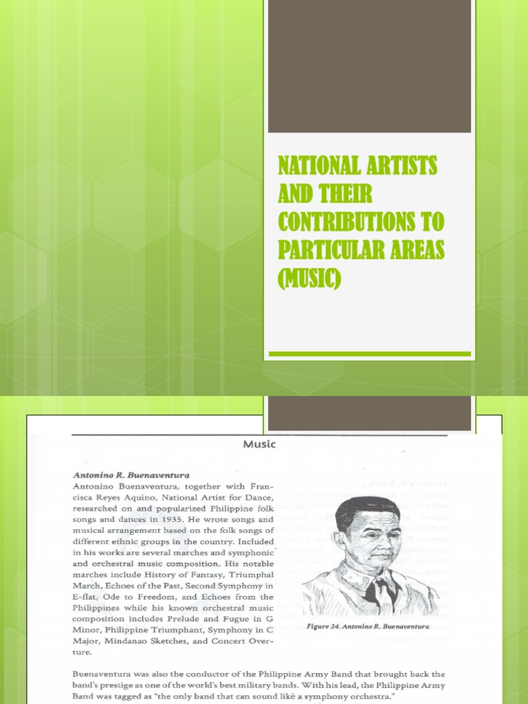 National Artists and Their Contributions To Particular Areas | PDF ...