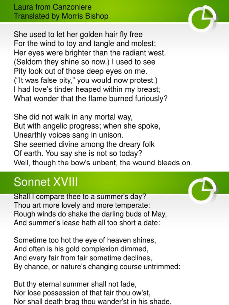 Laura and Sonnet 18 | PDF | Art | Poetry