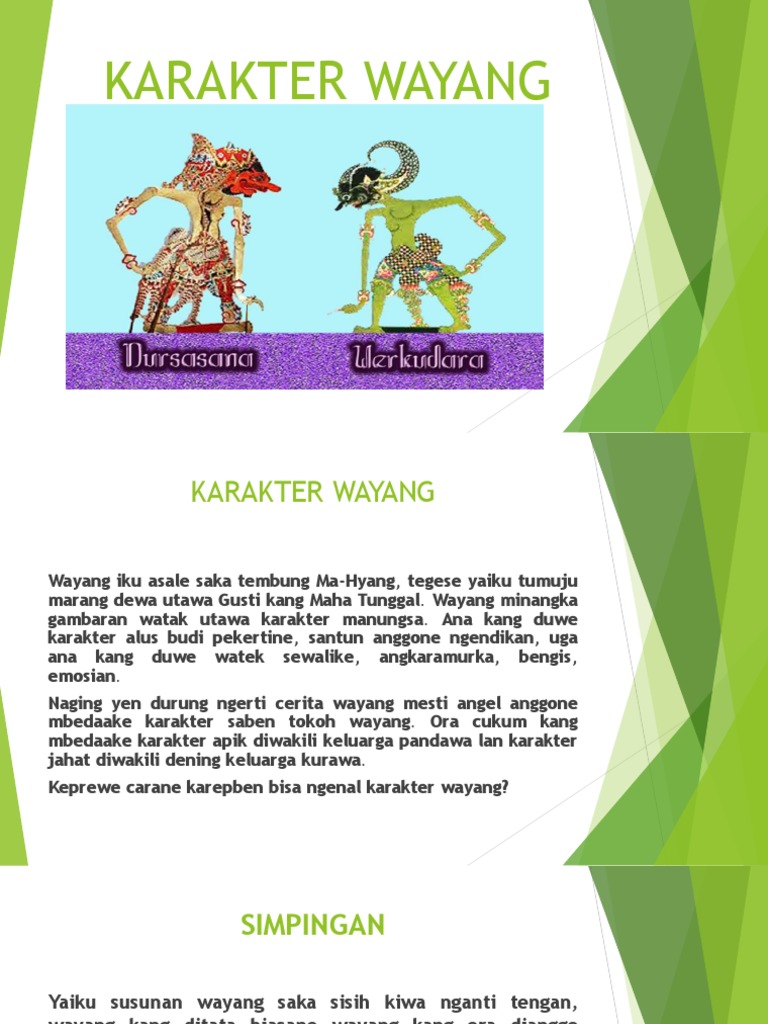 Karakter Wayang | PDF