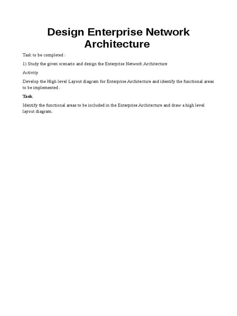 Design Enterprise Network Architecture | PDF