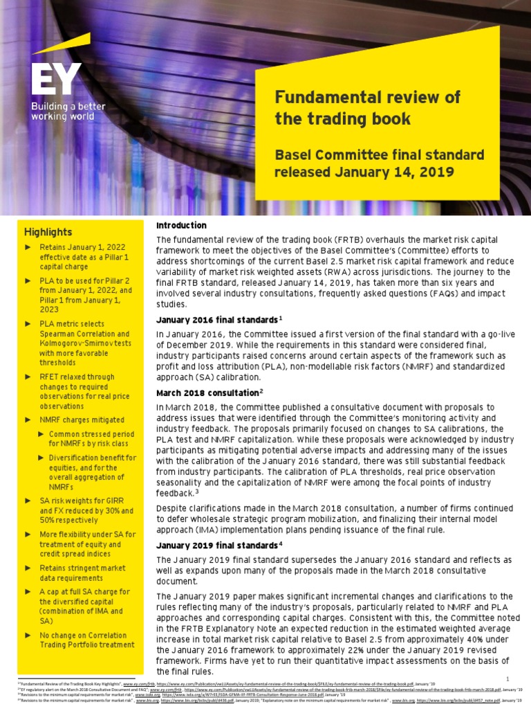 EY Fundamental Review of The Trading Book | PDF | Trading Room ...
