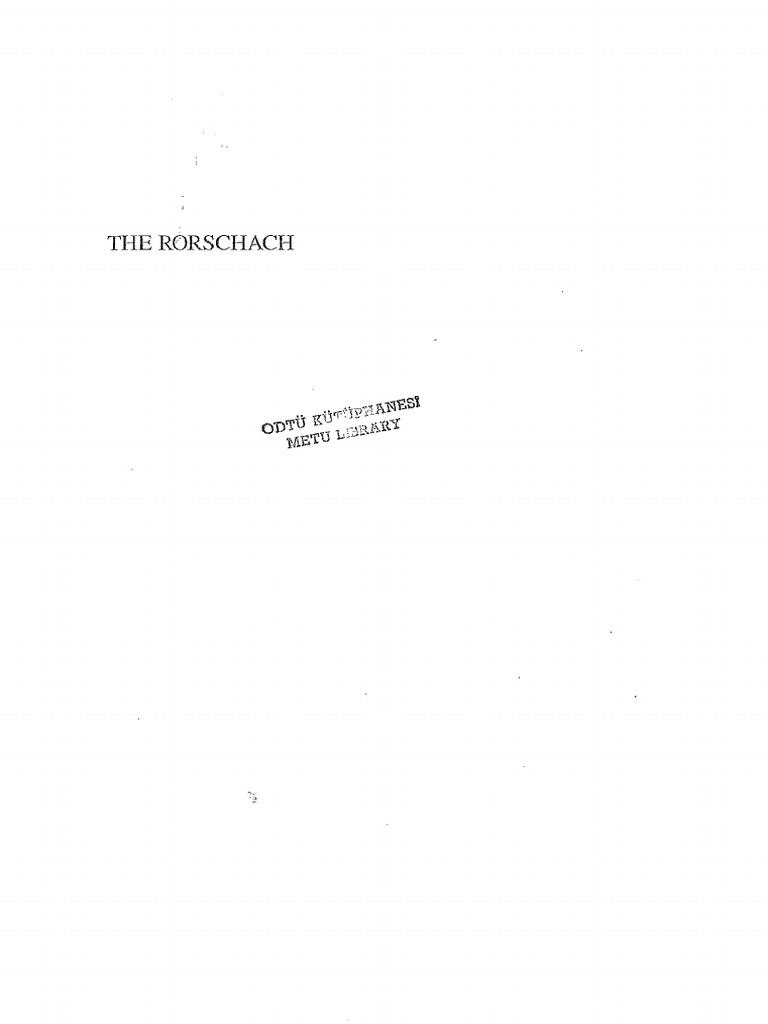 PDF Rosarch PDF | PDF | Psychology | Psychological Concepts