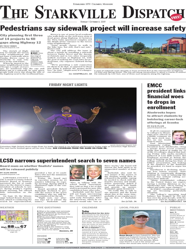 Starkville Dispatch Eedition 10-6-19 | PDF | Choctaw | Sidewalk