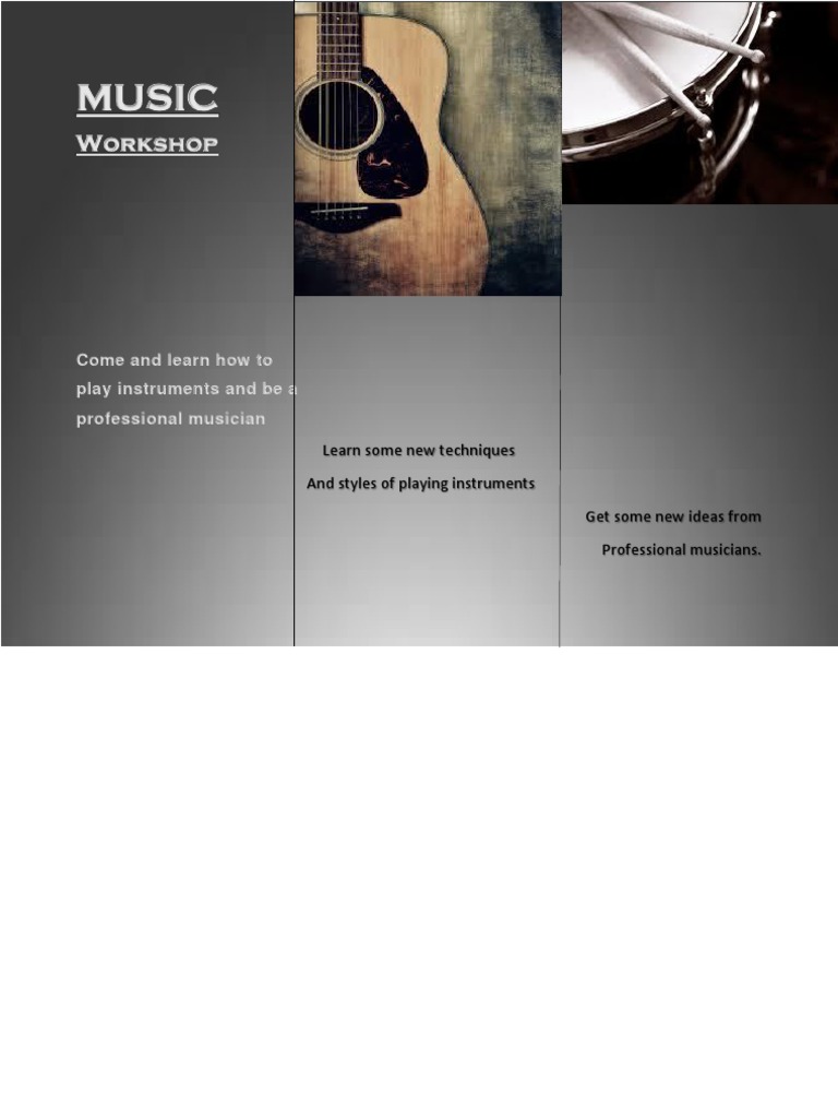 Music Workshop: Learn to Play Instruments | PDF