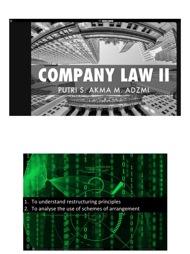 UCO 3622 - Schemes of Arrangement - MMLS | PDF | Takeover | Private Law