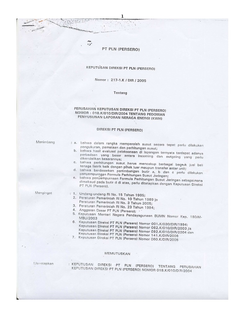 Kepdir Losses 217-1K - Dir-2005 PDF | PDF