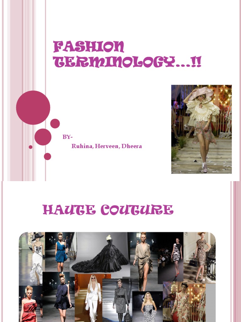 Key Fashion Terminology Explained | PDF | Fashion | Consumer Goods