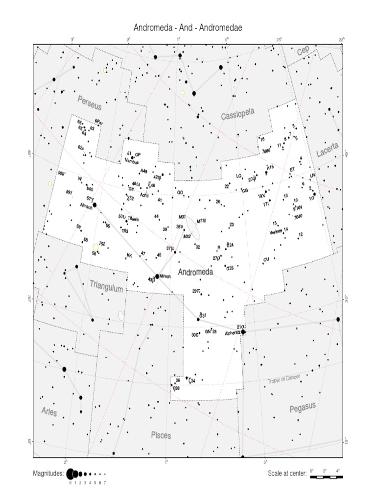 And Skychart | PDF | Sky Regions | Stellar Groupings