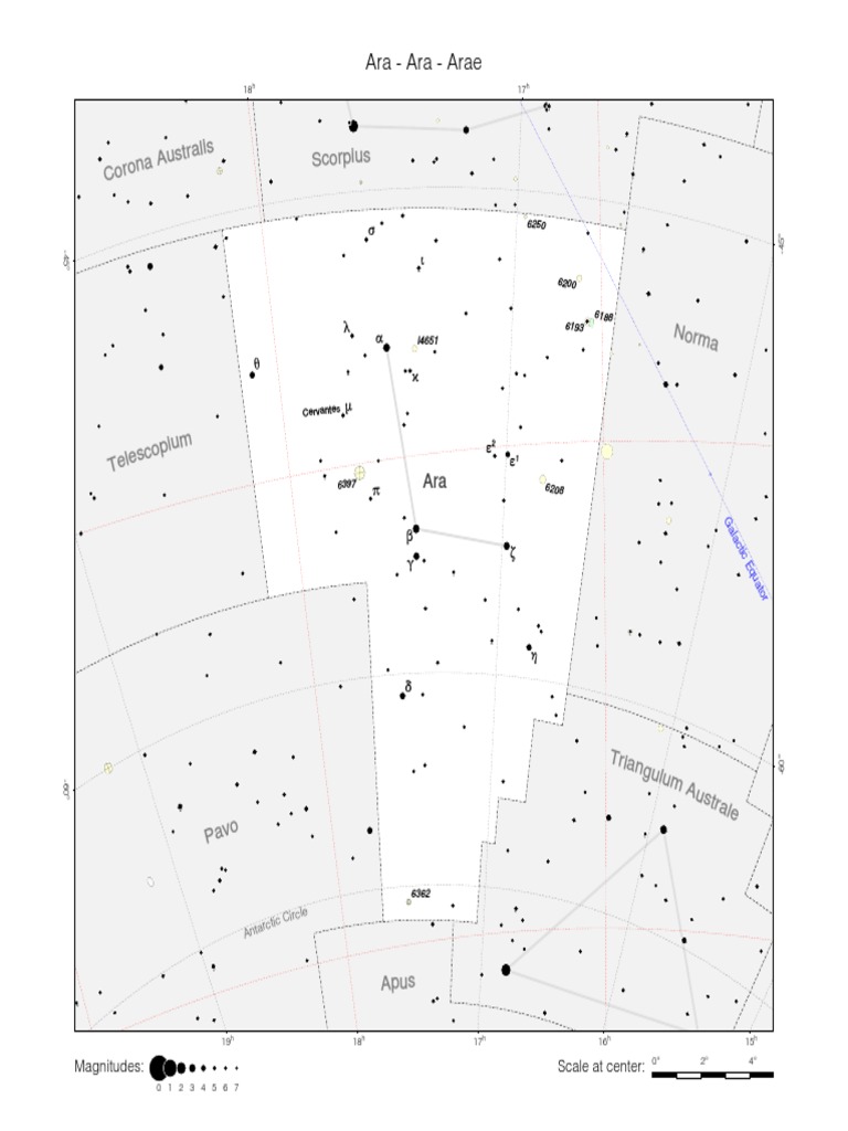 Ara Skychart | PDF | Stellar Groupings | Sky Regions
