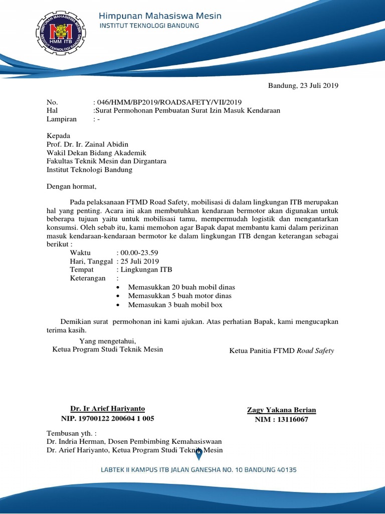 Contoh Surat Izin | PDF