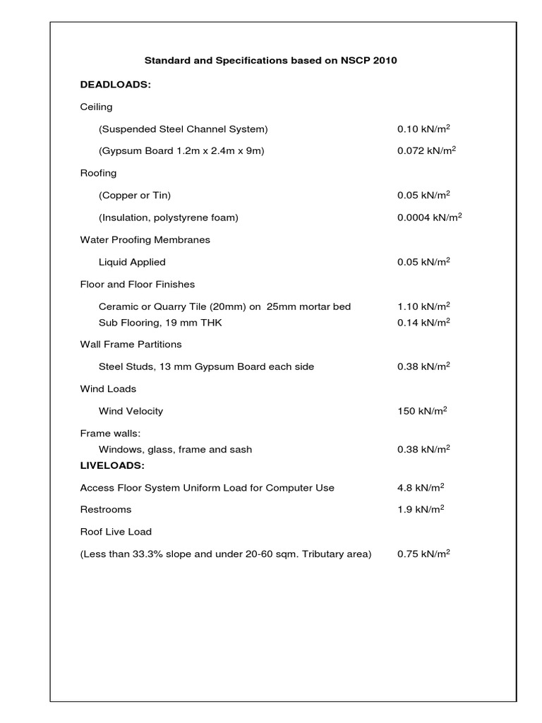 Design Specifications and Load Calculations for a Steel Roof Purlin Based on NSCP 2010 Standards ...