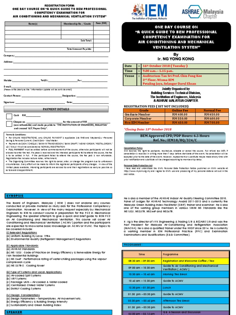 One Day Course On "A Quick Guide To Bem Professional Competency ...