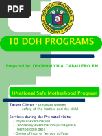 Doh Community Health Programs | PDF | Health Care | Preventive Healthcare
