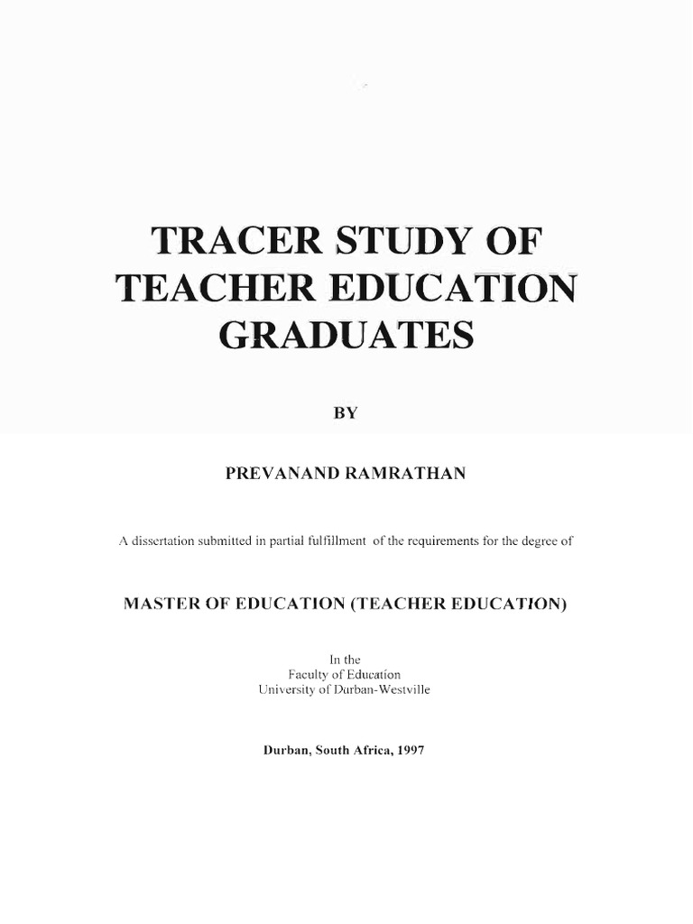 Tracer Study of Teacher Graduates | PDF | Teacher Education | Teachers