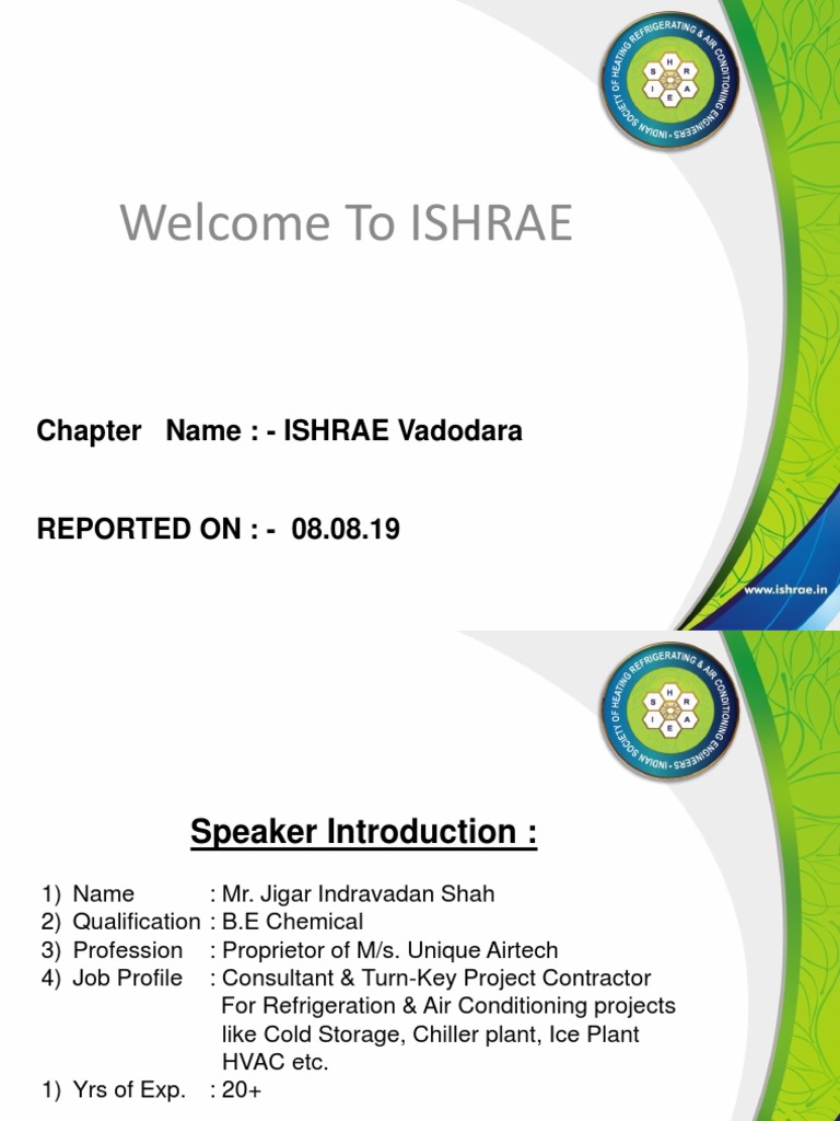 Ishrae PPT On Refrigerant | PDF | Chlorofluorocarbon | Ozone Depletion