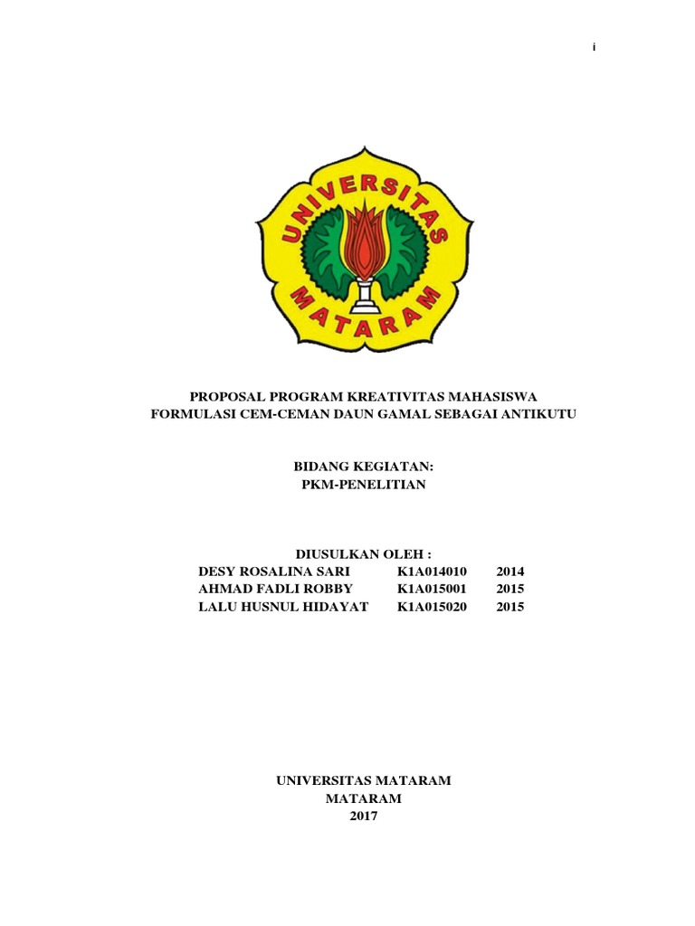 Contoh PKM-P | PDF
