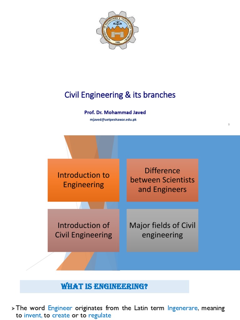 Civil Engineering & Its Branches | PDF | Engineering | Science
