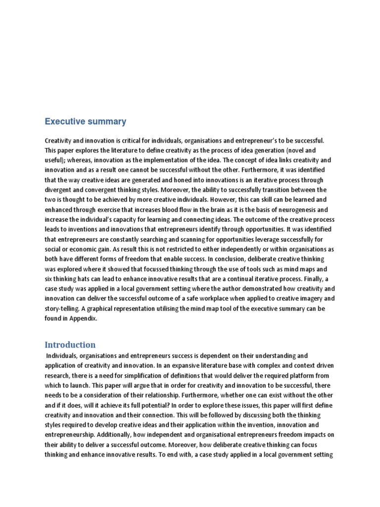 The Relationship Between Creativity and Innovation: Defining the ...