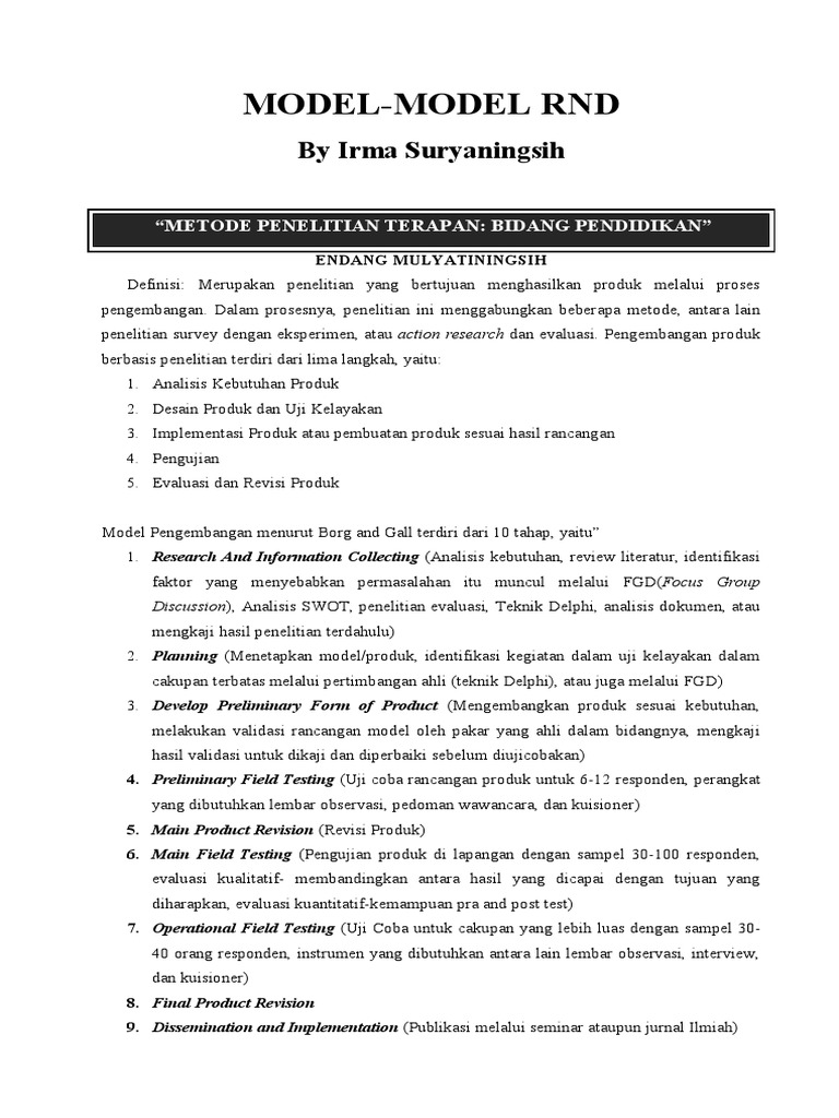 Model Model RND | PDF