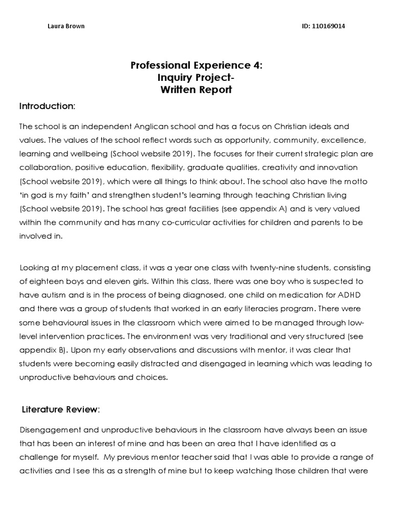 Written Report Final | PDF | Mentorship | Learning