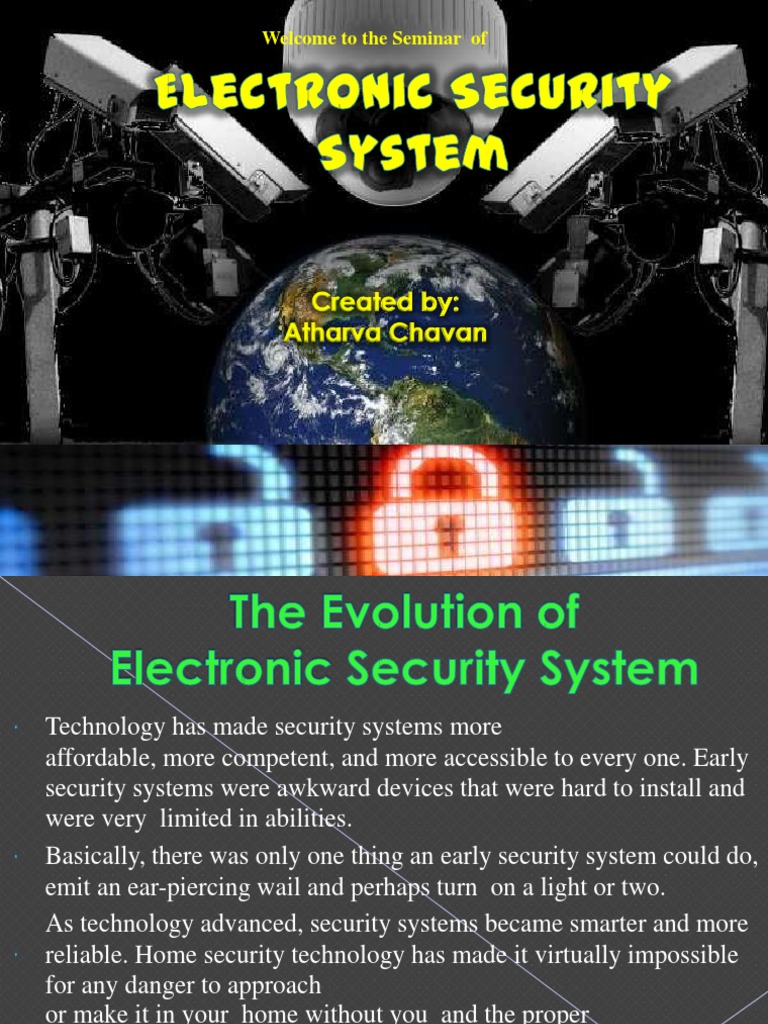 Electronic Security System | PDF | Security Alarm | Access Control