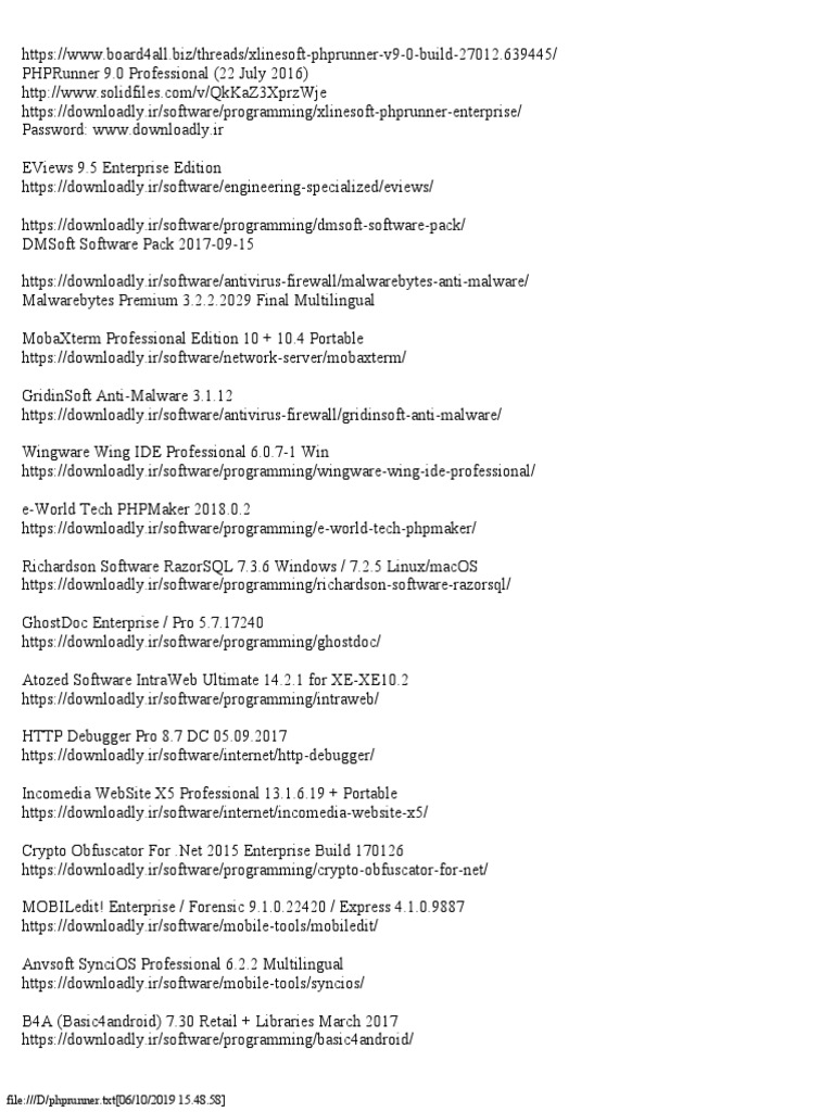 PHP Runner | PDF | Mac Os | Microsoft Windows