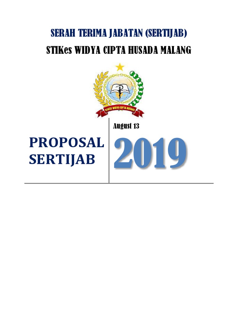 Proposal Sertijab: Stikes Widya Cipta Husada Malang | PDF
